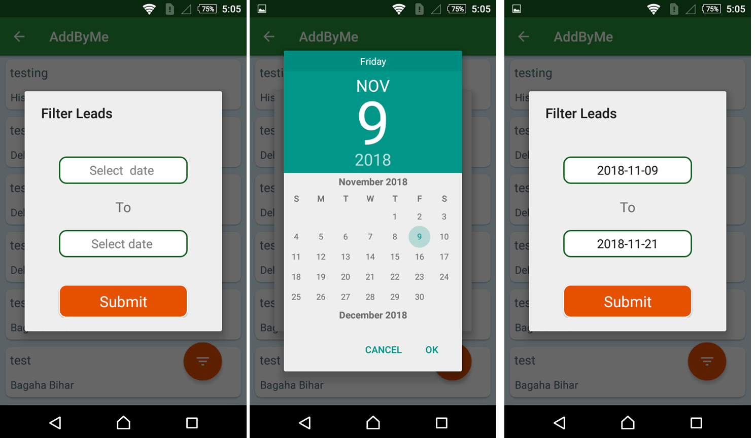 Android DatePicker Dialog Box To Get ToDate And FromDate Codeplayon