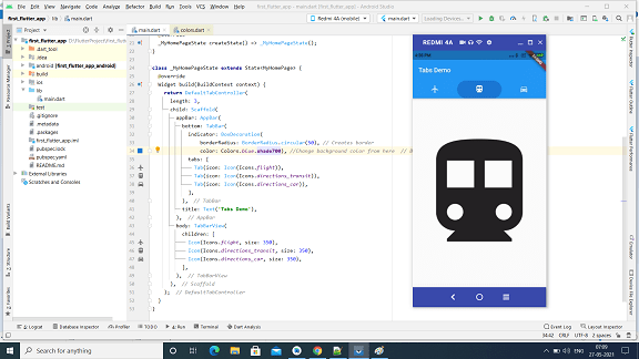 Flutter TabBar Example With TabBarView Codeplayon